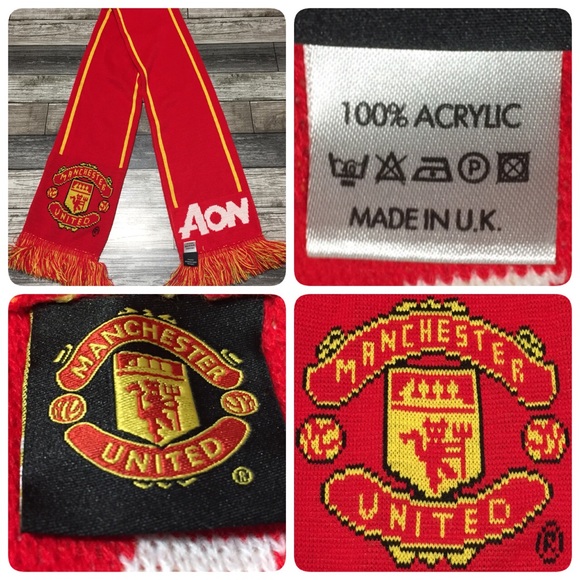 Manchester United | Accessories | Manchester United Fc Scarf Red Yellow ...